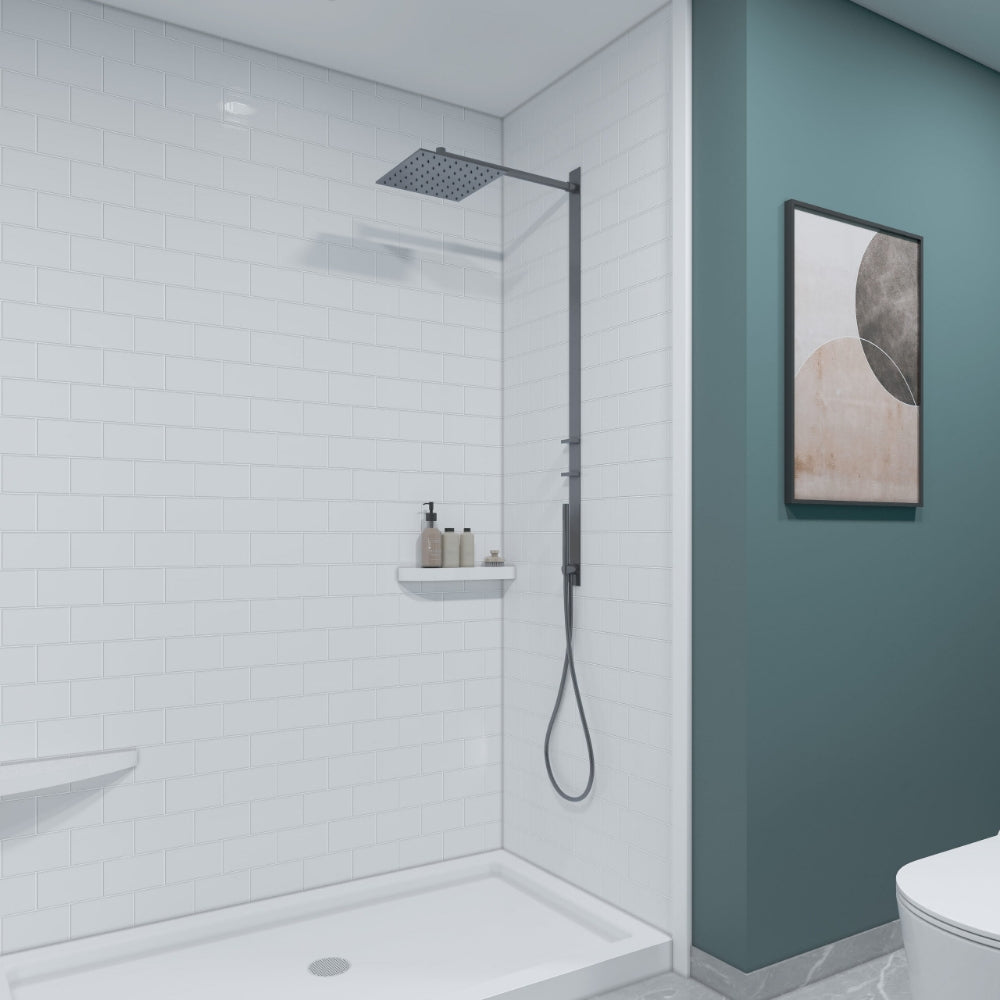 subway panels, 3x6 shower panels, textured glossy finish, bathroom ...